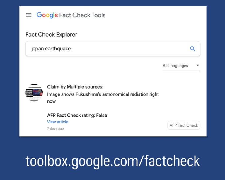 Fact Check Explorer เครื่องมือเช็กข่าวปลอมจาก Google เช็กข่าวปลอมได้ทั่วโลก