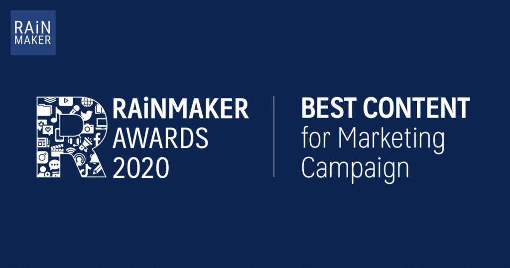 RAiNMaker Awards 2020: Best Content for Marketing Campaign