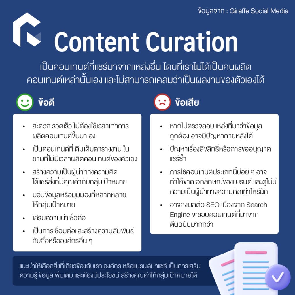 Content Creation vs Content Curation คืออะไร? แบบไหนดีกับโซเชียลมีเดีย?