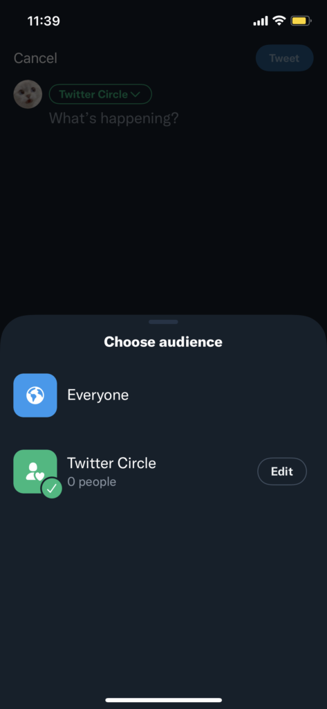 Twitter Circle อาจเริ่มปล่อยให้ทดลองใช้ในวงกว้างขึ้น