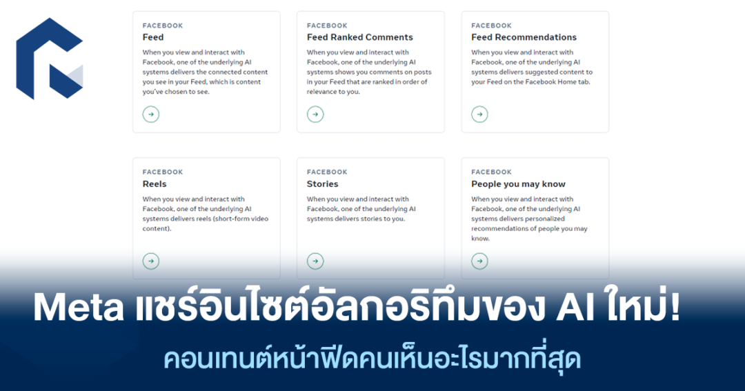 Meta แชร์อินไซต์อัลกอริทึมของ AI ใหม่! คอนเทนต์หน้าฟีดคนเห็นอะไรมากที่สุด