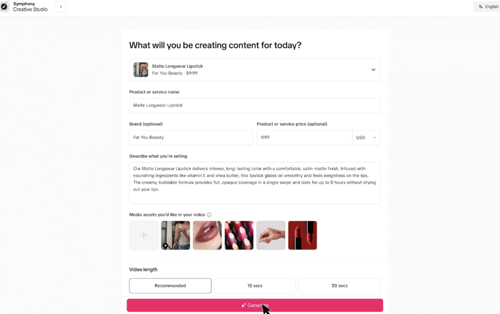 'Symphony Creative Studio' ฟีเจอร์ใหม่จาก TikTok สร้างโฆษณาผ่าน AI ด้วย ...